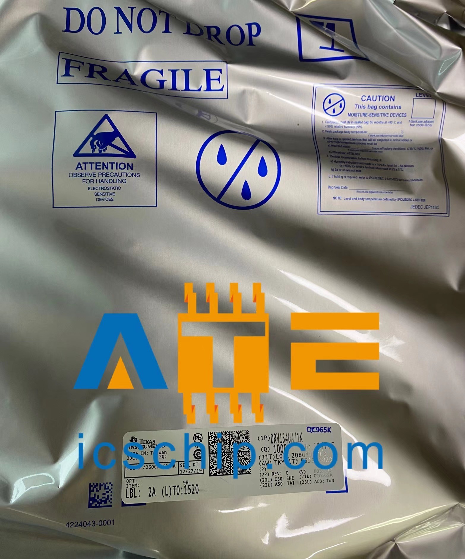 DRV134UA DRV135UA Texas Instruments BB IC Audio Balanced Line Drivers Electronic Integrated Circuits