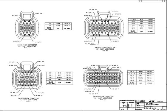 776273-1 TYCO AMPSEAL 14 Rectangular Connectors Housings Plug Black ...