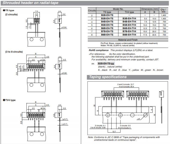 2.5mm Pitch JST EH Connectors Terminal BEH-001T-P0.6 SEH-001T-P0.6