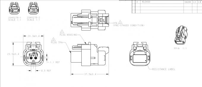 2040278-2 Automotive Connectors Plug Assy 120 AMP SEAL 16 RESIST PLUG